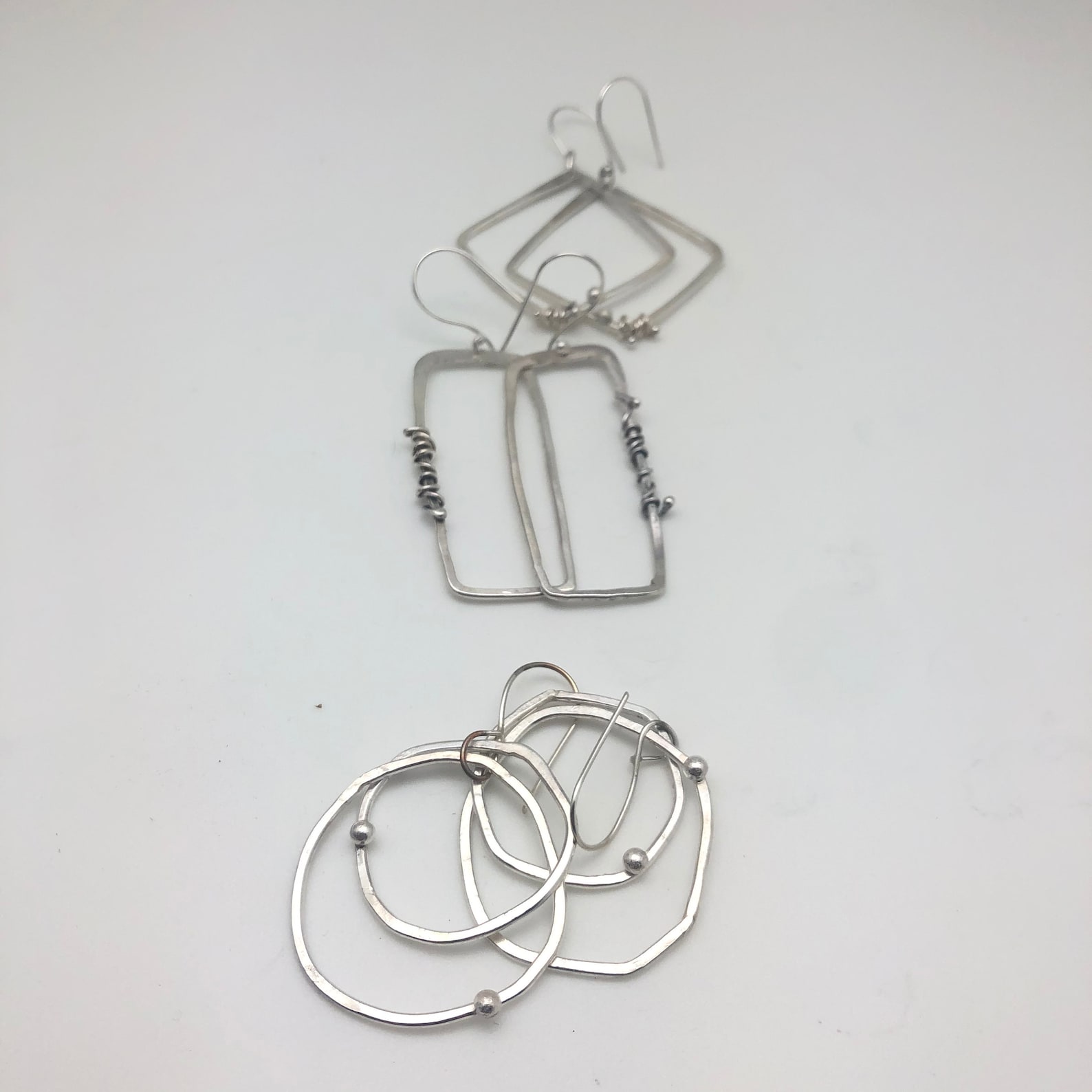 Double Duty Hoopty-doo Sterling Silver Hoops With Dollop - Etsy