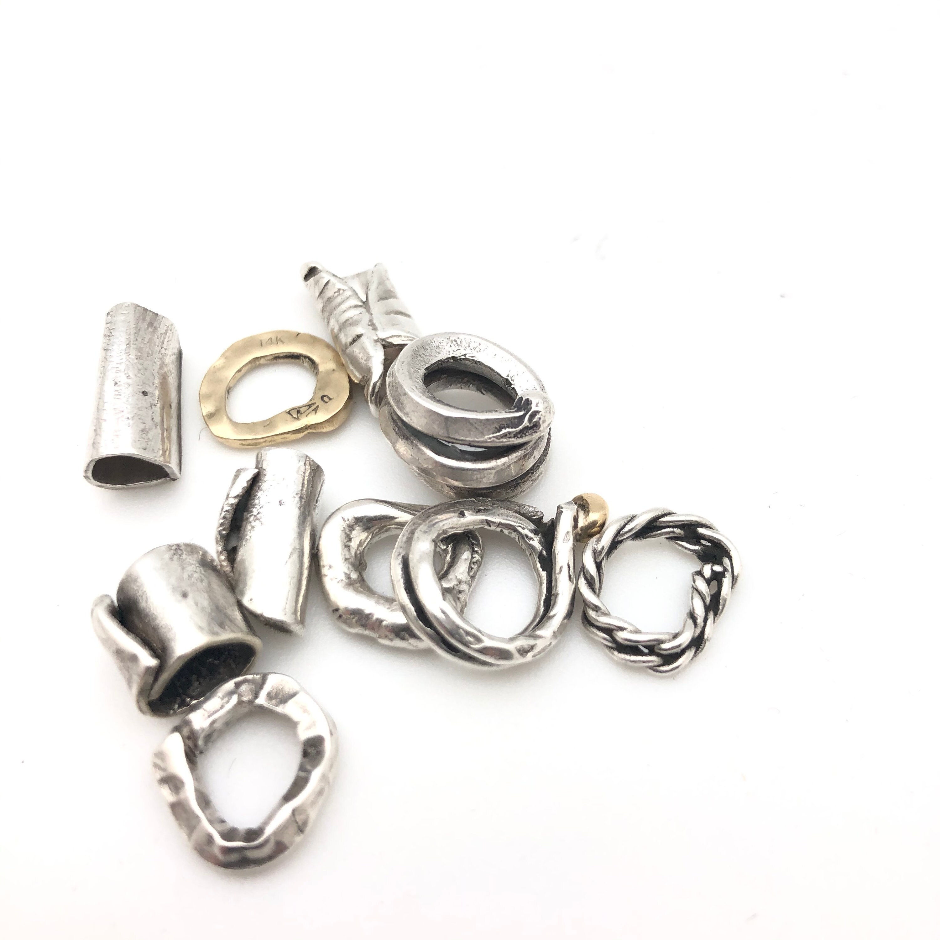 Sterling and 14k Gold Slider Beads on Deerskin Leather - Etsy