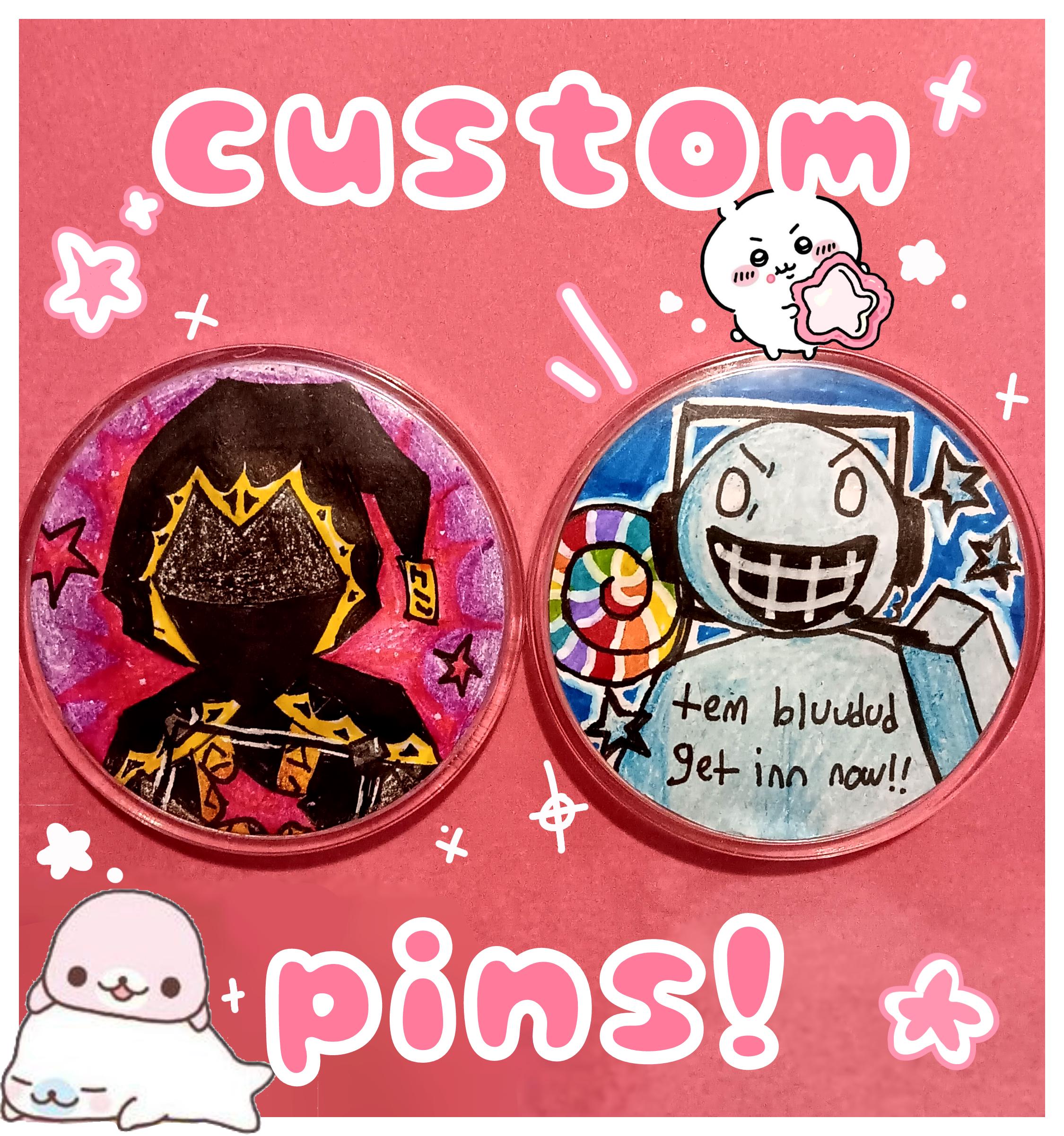 Custom Pins/buttons! Ocs, Characters, Anime Fandom, Anything U Want! - Etsy