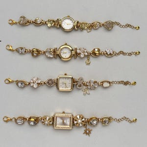 Handmade Vintage Gold Watch Bracelet,elegant Tiger Eye Clock Bracelet ...