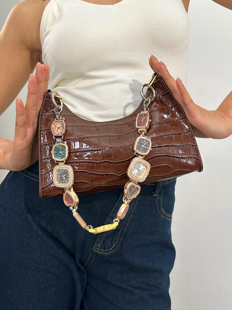 Vintage Style Clock Bag Chain | Streetwear Style Bag Accessory ...
