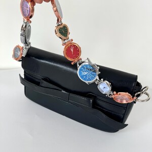Vintage-inspired Watch Face Bag Chain,multicolor Clock Purse Chain,punk ...