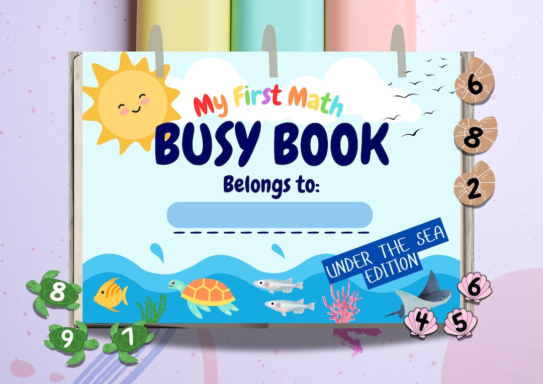 Math Busy Book Printable Kids Counting Numbers Tracing Numbers From 1 ...