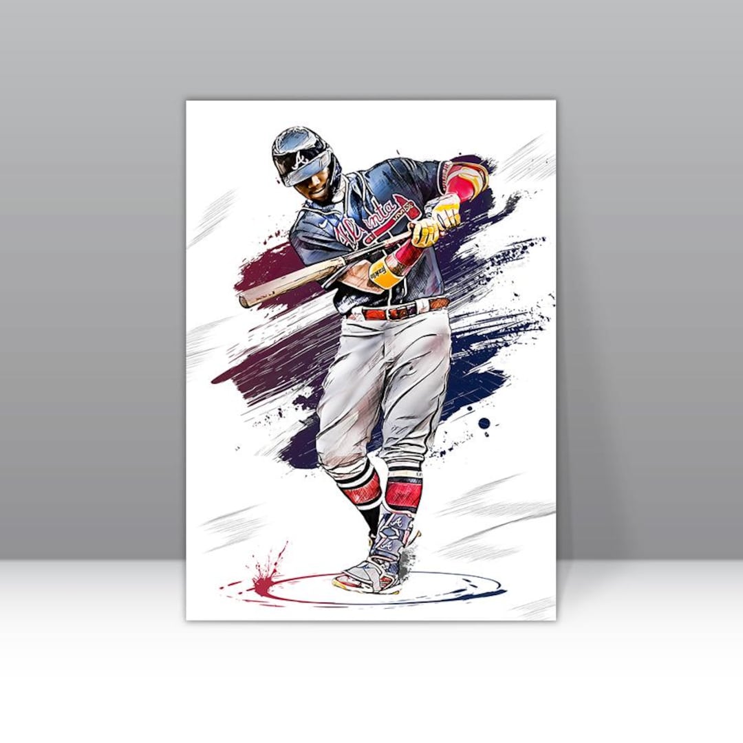 Ronald Acuna Jr Poster Atlanta Braves Wall Art Print Baseball Sports ...
