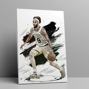 Derrick White Poster Boston Celtics Wall Art Print Basketball Sports ...