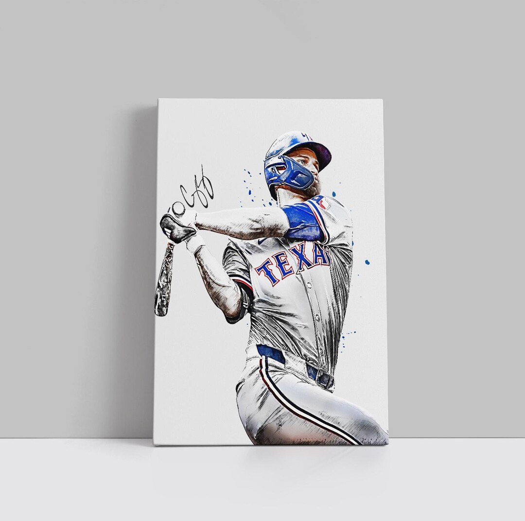 Corey Seager Poster, Texas Rangers Wall Art Print, Baseball Sports ...