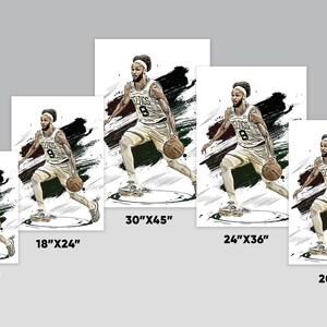 Derrick White Poster Boston Celtics Wall Art Print Basketball Sports ...