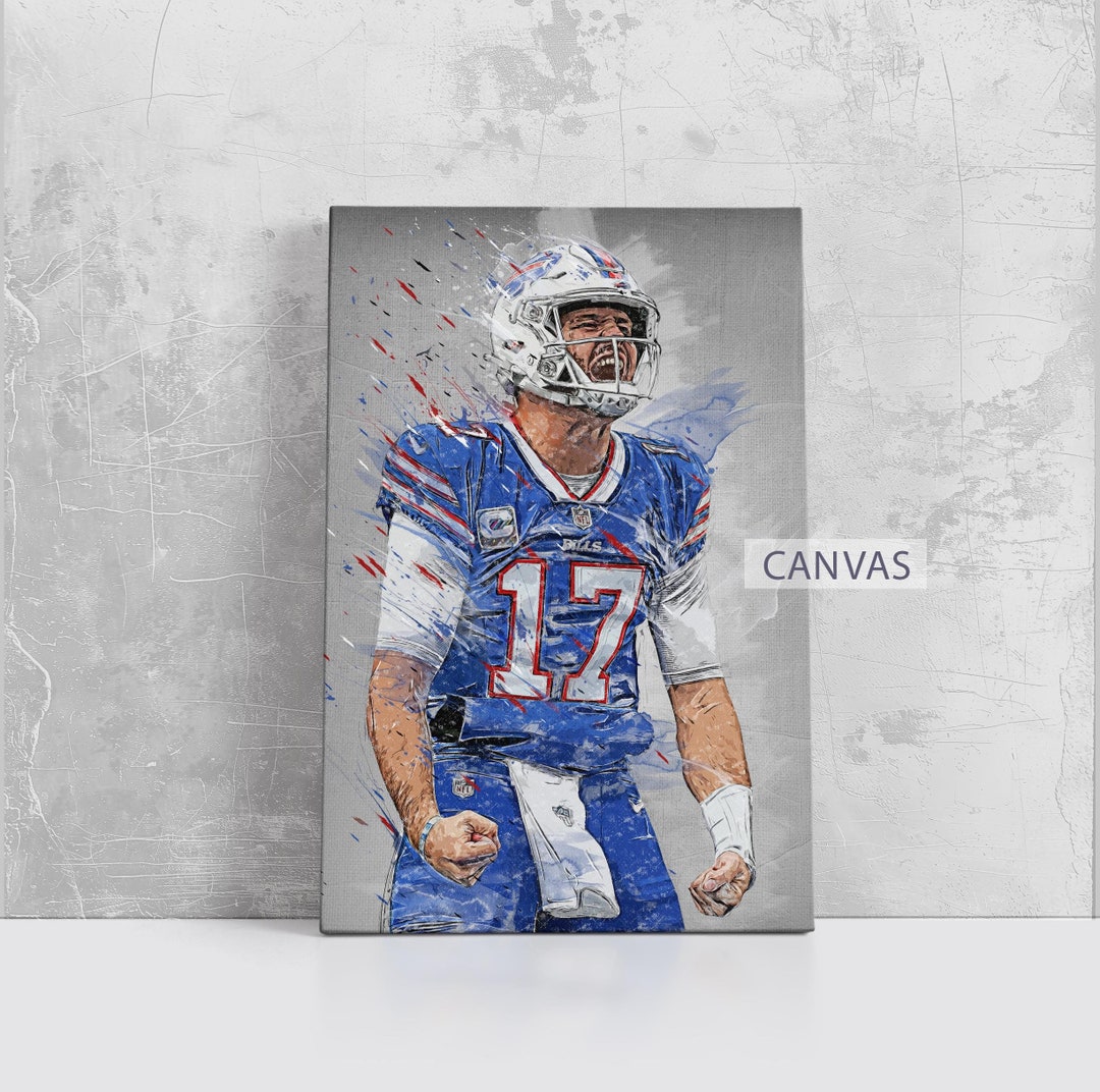 Josh Allen Wall Art Buffalo Bills Poster Print Football Artwork NFL ...