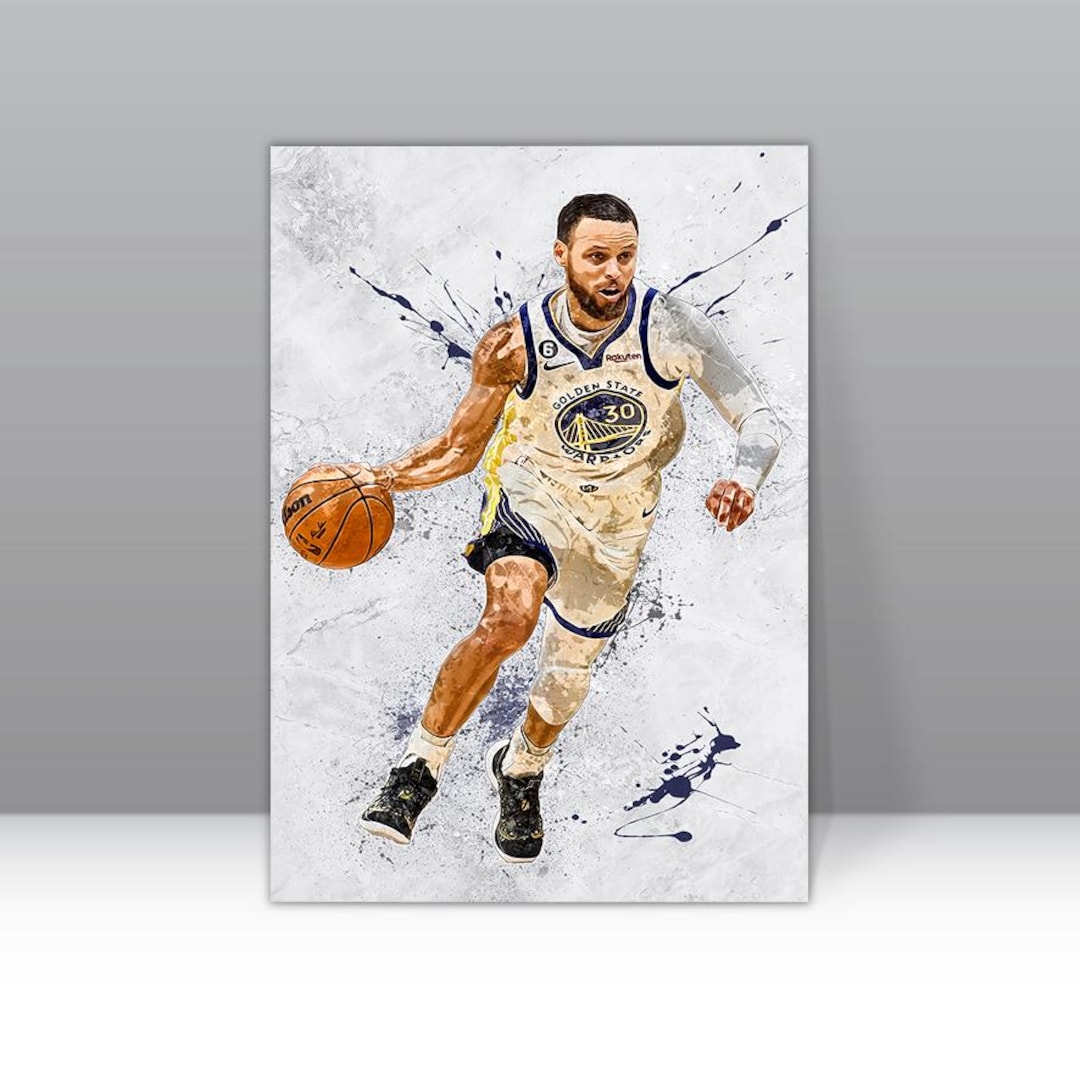 Stephen Curry Poster Golden State Warriors Wall Art Print Basketball ...