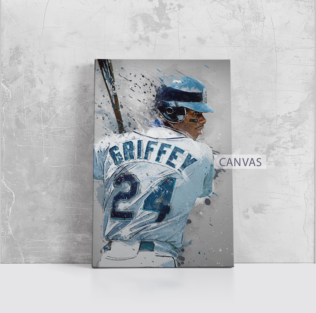 Ken Griffey Jr Poster Seattle Mariners Wall Art Print Baseball Artwork ...