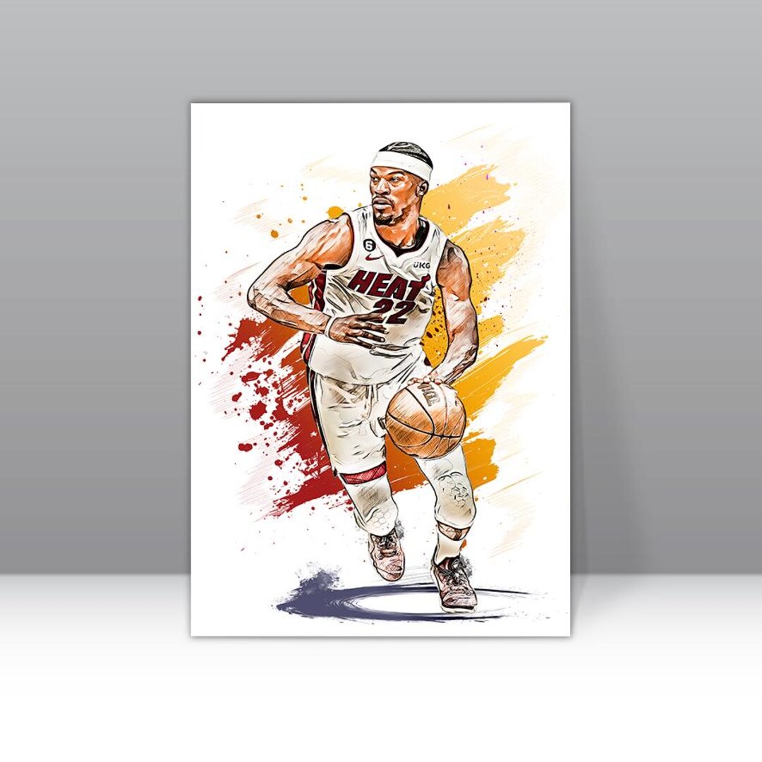Jimmy Butler Poster Miami Heat Wall Art Print Basketball Sports Poster ...