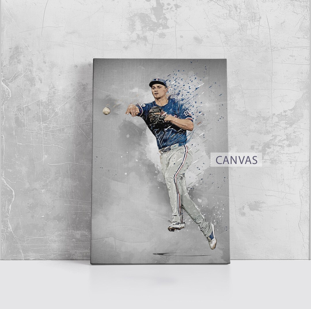 Corey Seager Poster Texas Rangers Wall Art Print Baseball Artwork MLB ...