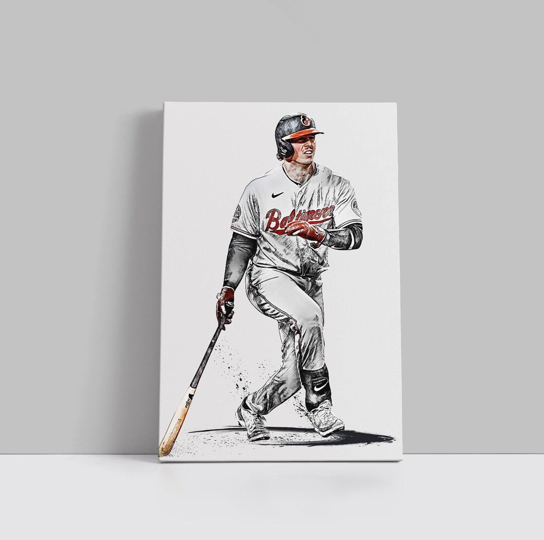 Adley Rutschman Poster, Baltimore Orioles Wall Art Print, Baseball ...