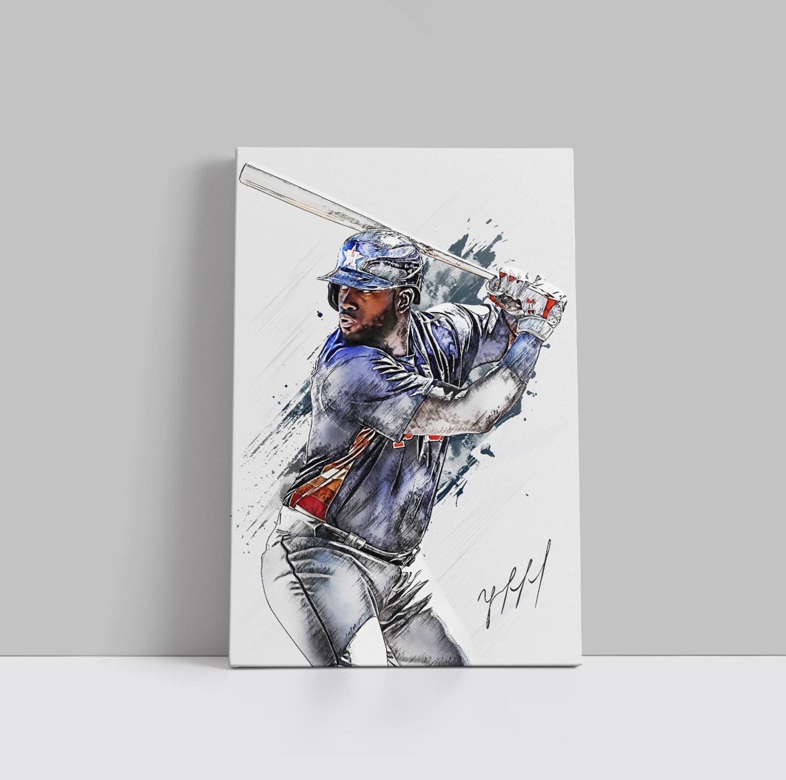 Yordan Alvarez Poster Houston Astros Wall Art Print Baseball Sports ...