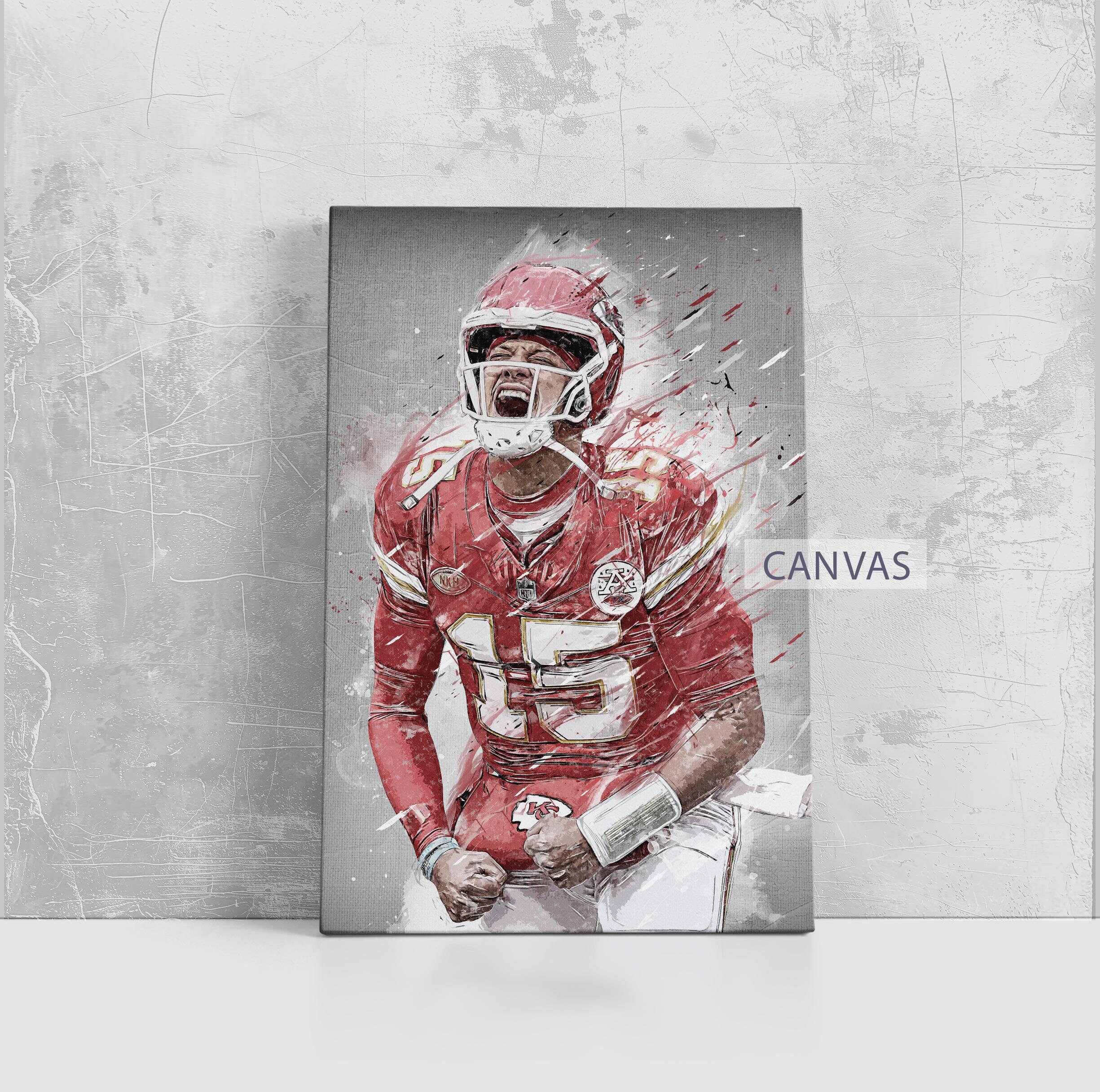 Patrick Mahomes Wall Art Kansas City Chiefs Poster Print Football ...