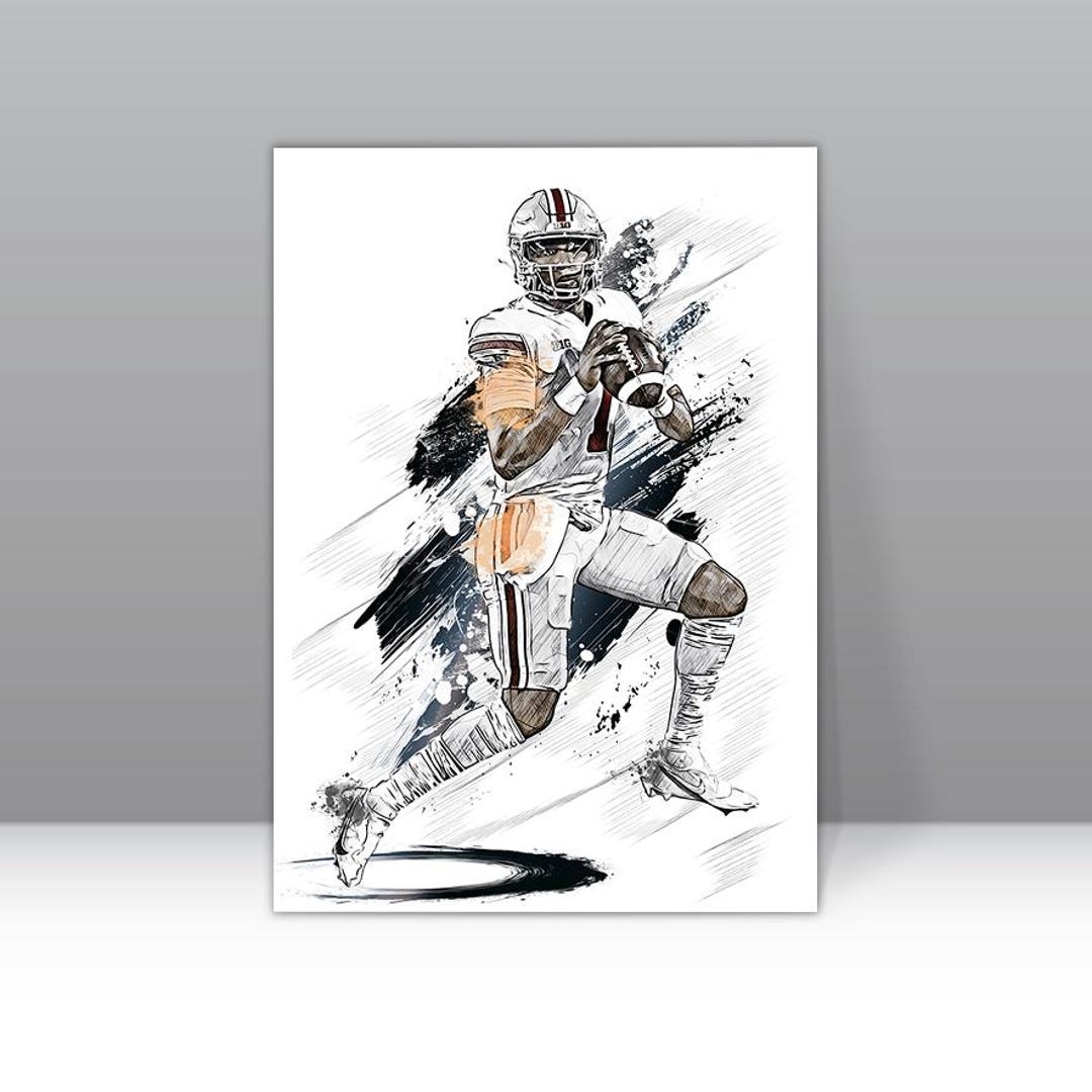 CJ Stroud Poster Ohio State Buckeyes Wall Art Print Football Player ...