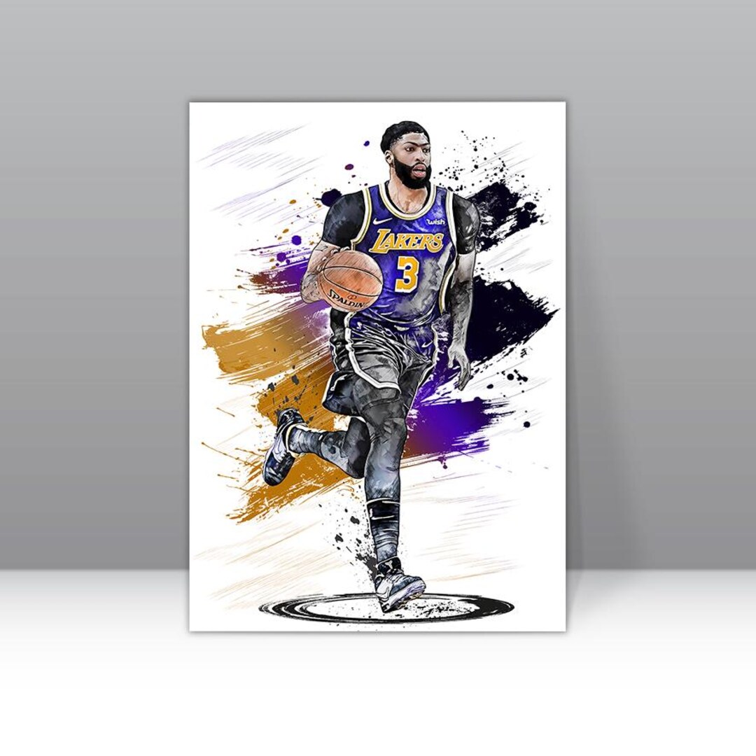 Anthony Davis Poster Los Angeles Lakers Wall Art Print Basketball ...