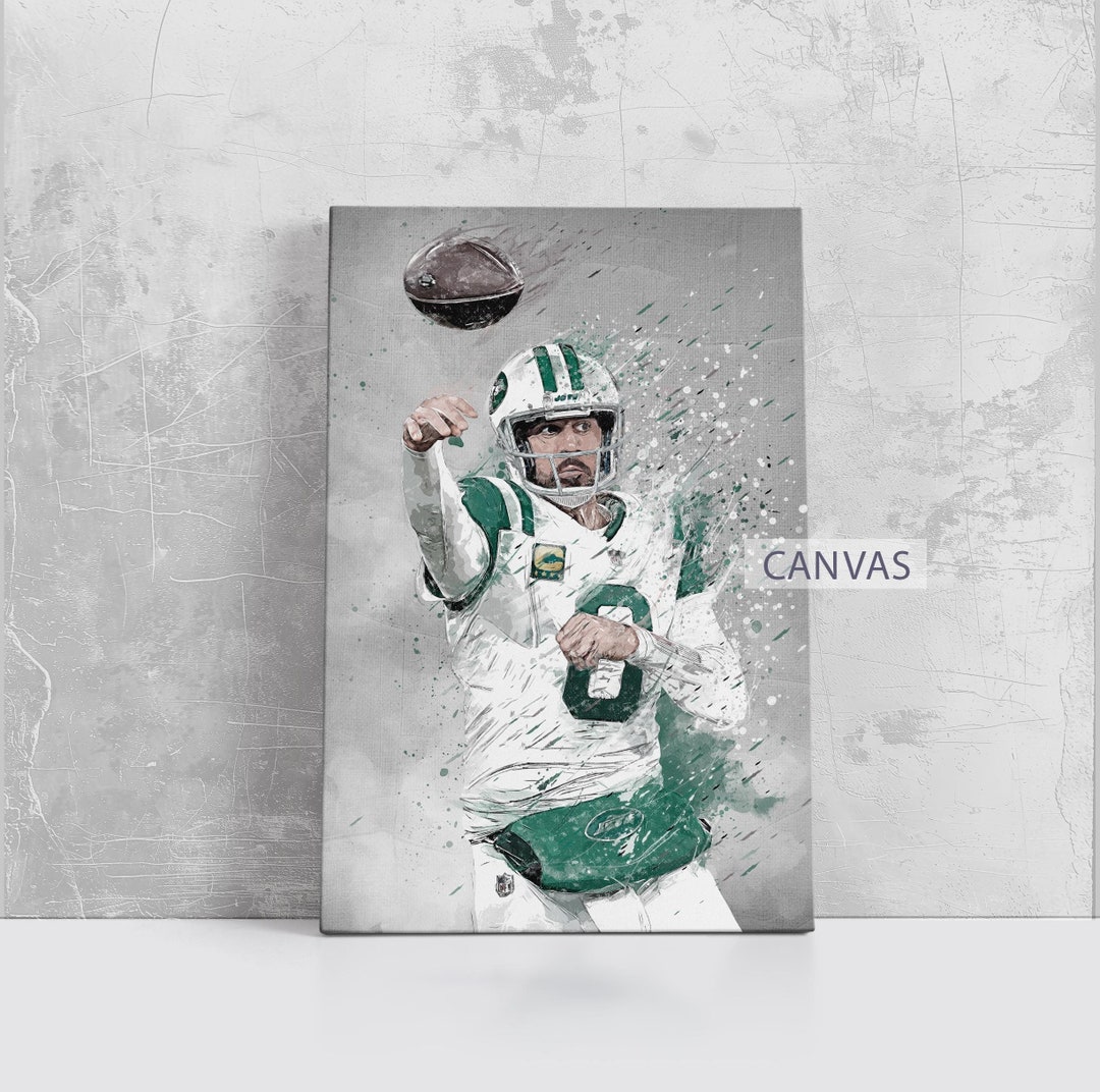 Aaron Rodgers Poster New York Jets Wall Art Print Football Artwork NFL ...