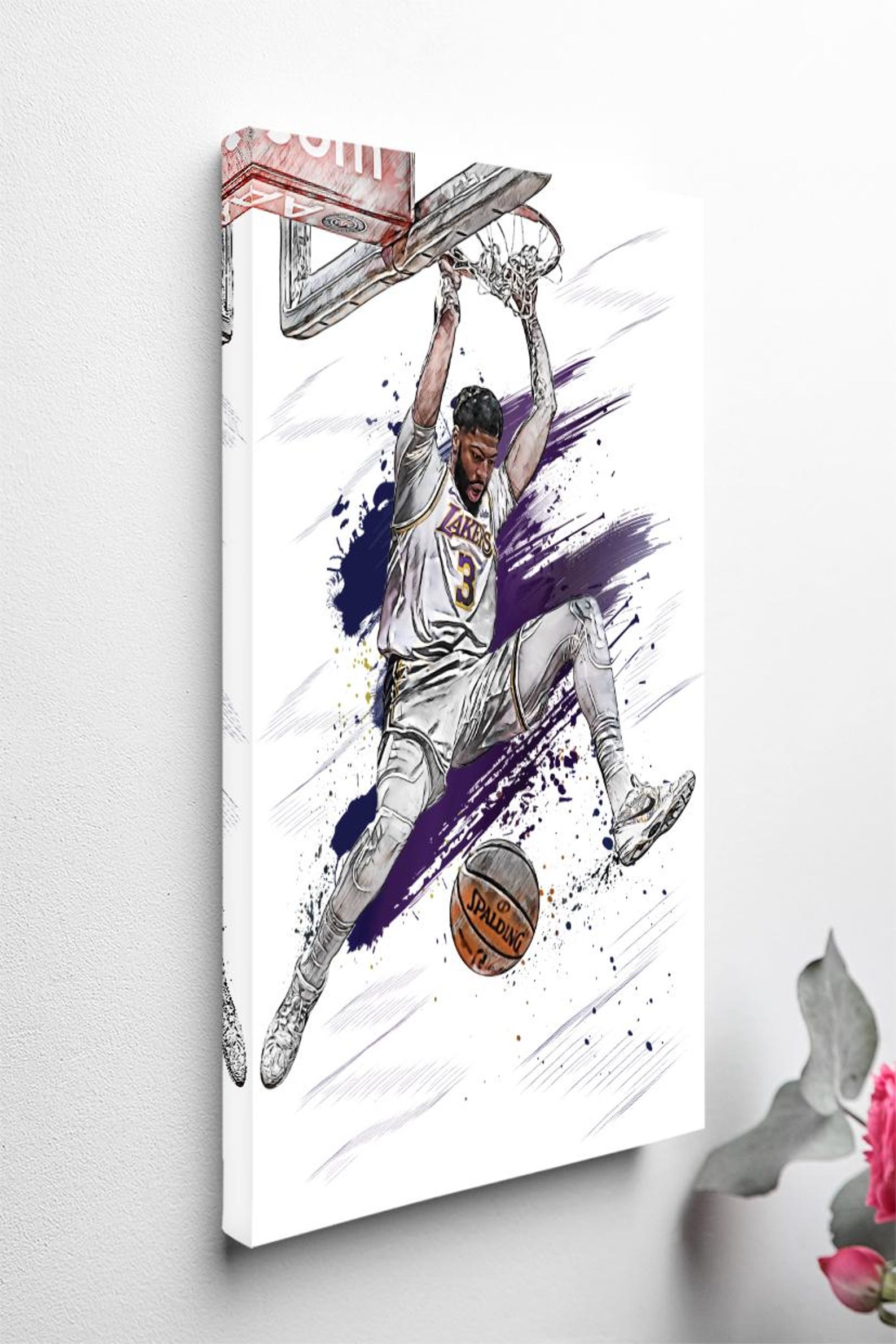 Anthony Davis Poster Los Angeles Lakers Wall Art Print Basketball ...