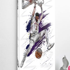 Anthony Davis Poster Los Angeles Lakers Wall Art Print Basketball ...