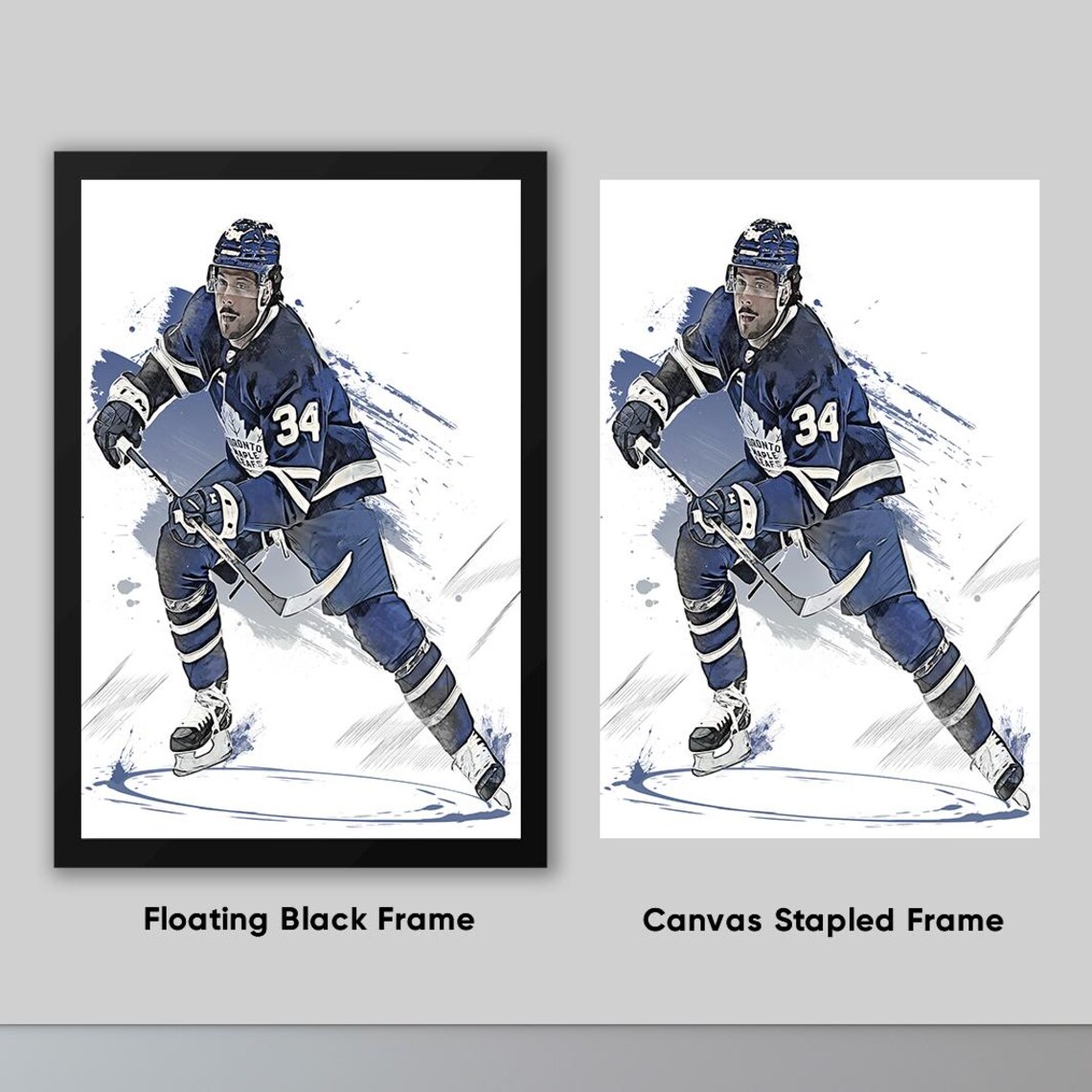 Auston Matthews Poster Toronto Maple Leafs Wall Art Print Hockey Sports ...