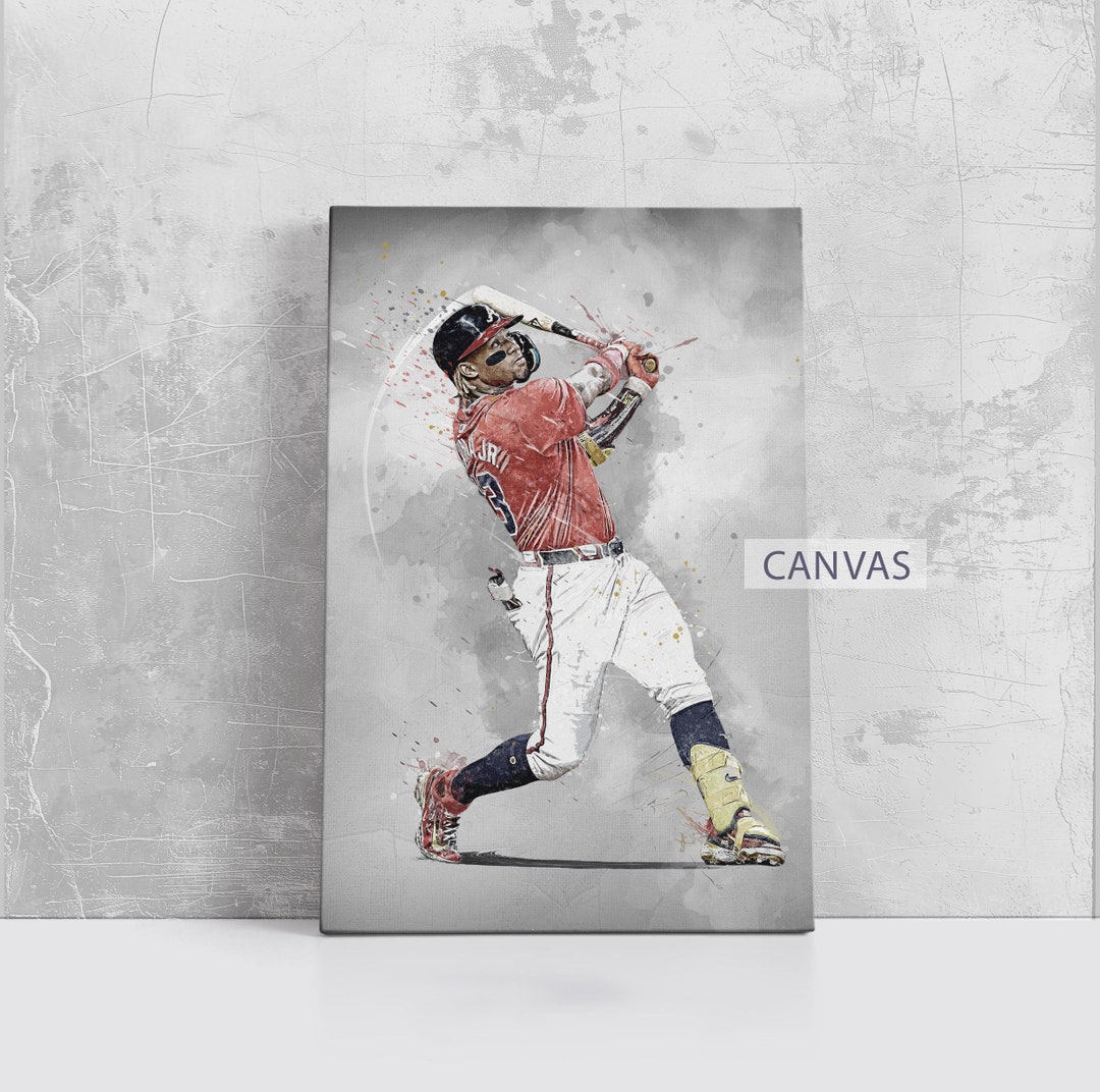Ronald Acuna Jr Poster Atlanta Braves Wall Art Print Baseball Artwork ...