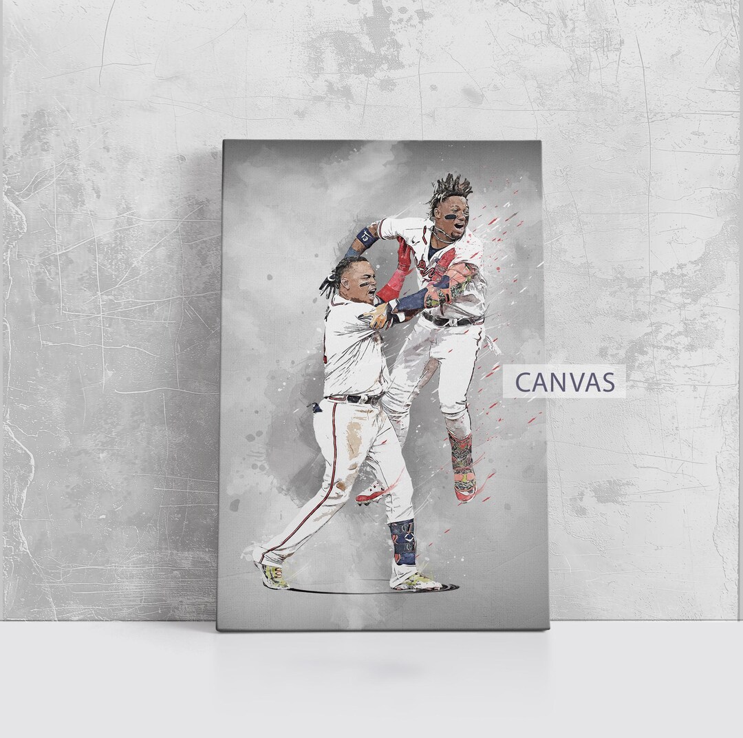 Ronald Acuna Jr Poster Atlanta Braves Wall Art Print Baseball Artwork ...
