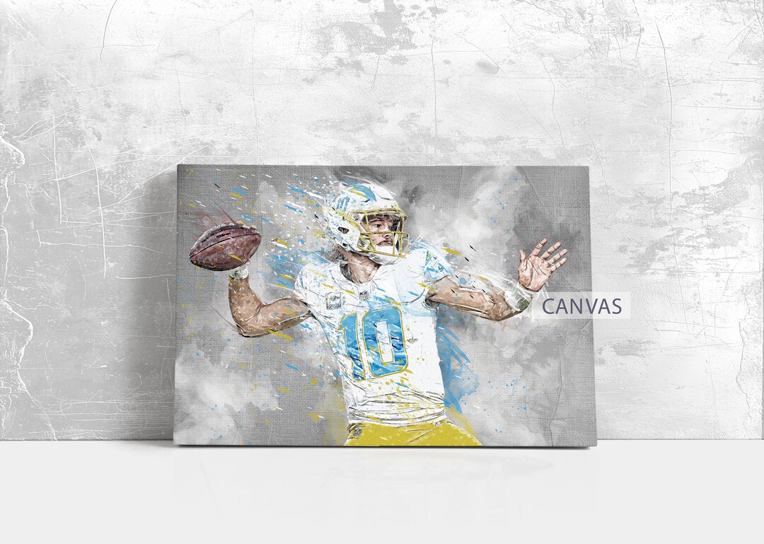 Justin Herbert Wall Art Los Angeles Chargers Poster Print Football ...
