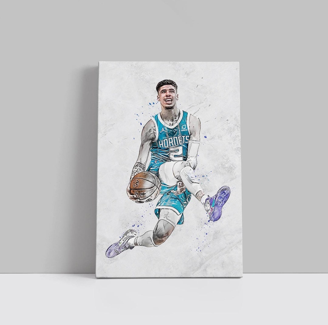 Lamelo Ball Poster Charlotte Hornets Wall Art Print Basketball Sports ...