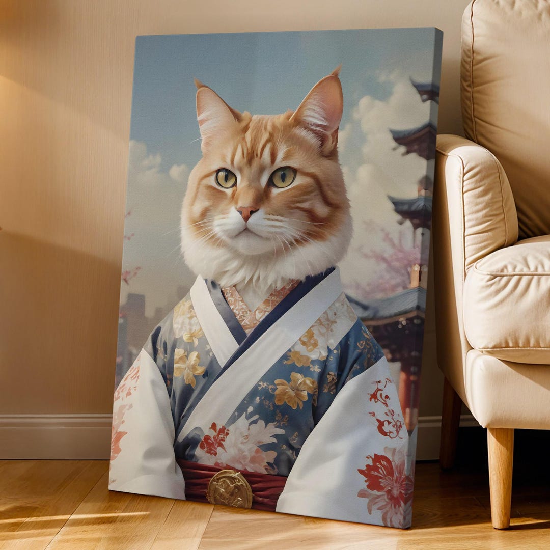 The Japanese Geisha - Custom Royal Pet Portrait - Funny Pet Gift for ...