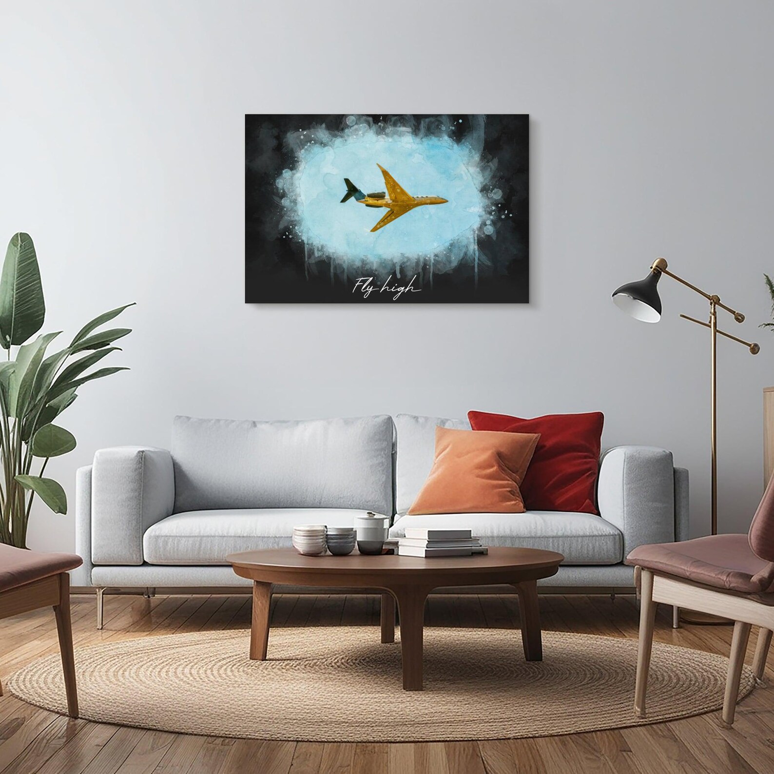Custom Watercolor Aviation Art Painting From Photo - Aviator Airplane ...