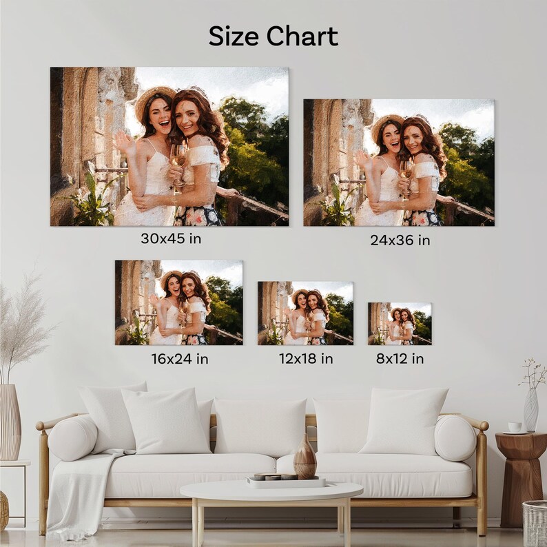 Best Friend Portrait From Photo - Friends Custom Oil Painting Prints ...