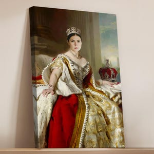 The First Lady - Custom Human Portrait From Photo - Canvas Wall Art ...