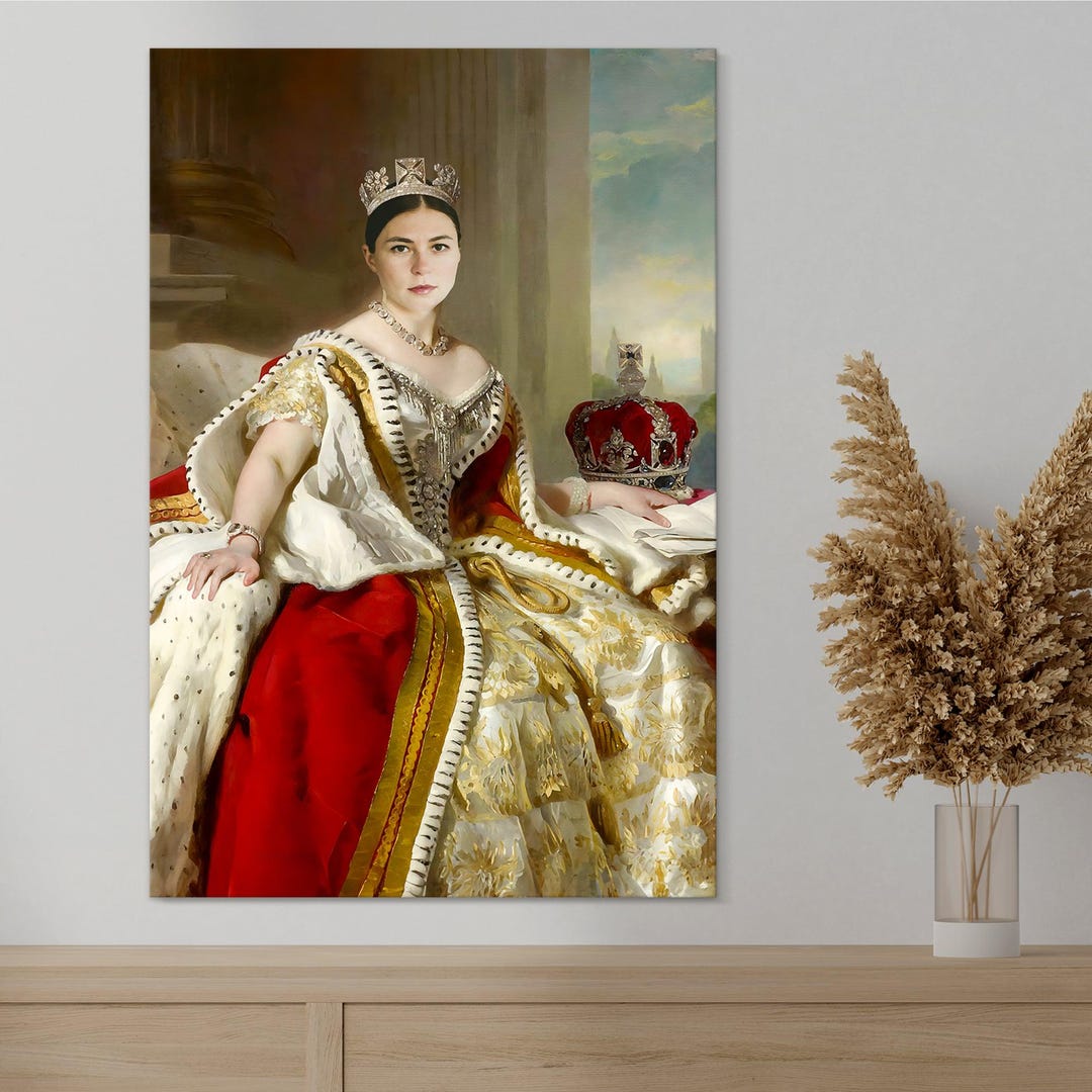 The First Lady - Custom Human Portrait From Photo - Canvas Wall Art ...