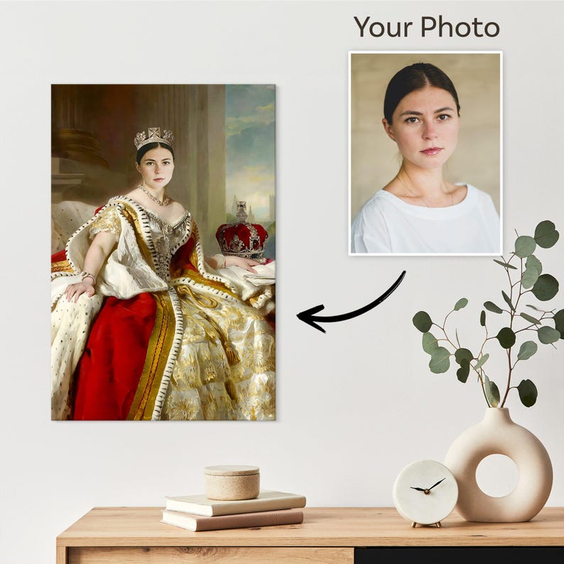 The First Lady - Custom Human Portrait From Photo - Canvas Wall Art ...