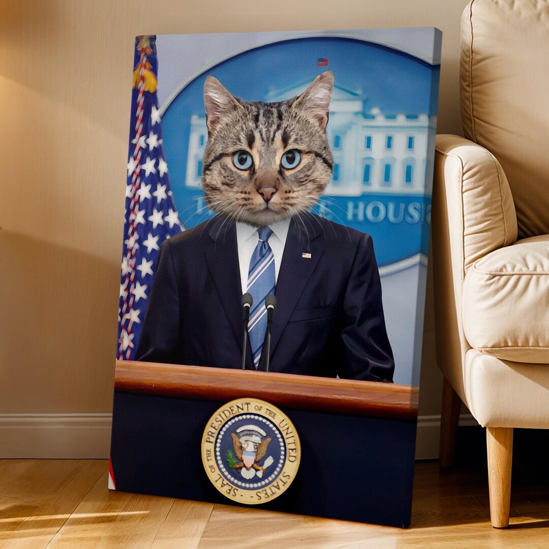 The President - Custom Pet Portrait From Photo - Pet Lover Gift Ideas ...