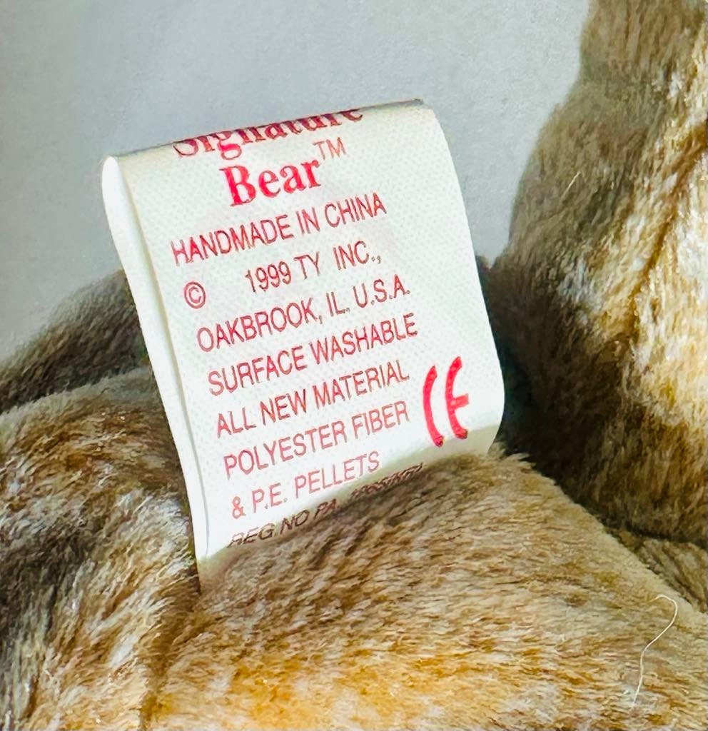 1999 Signature Bear Beanie Baby - Etsy