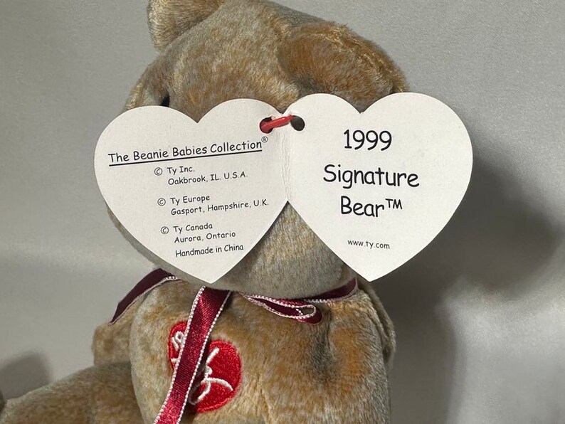 1999 Signature Bear Beanie Baby - Etsy