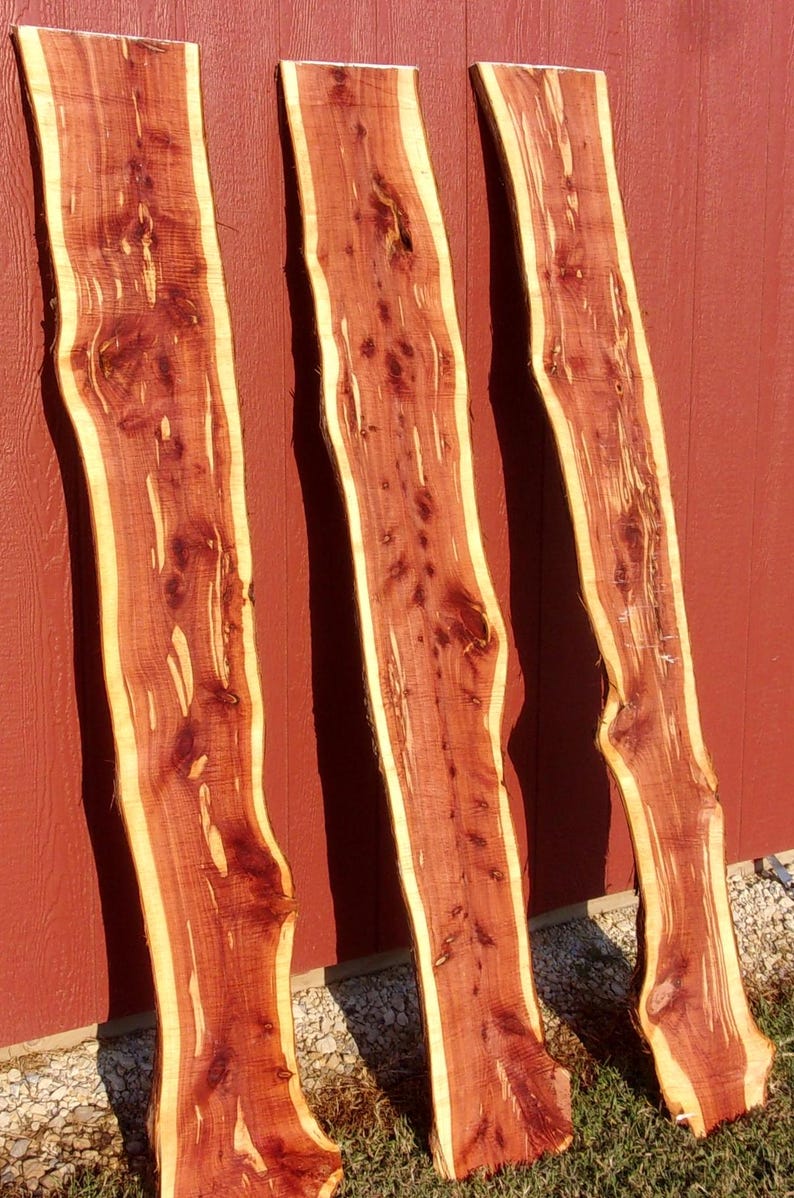 Eastern Red Cedar Live Edge Slabs - Etsy