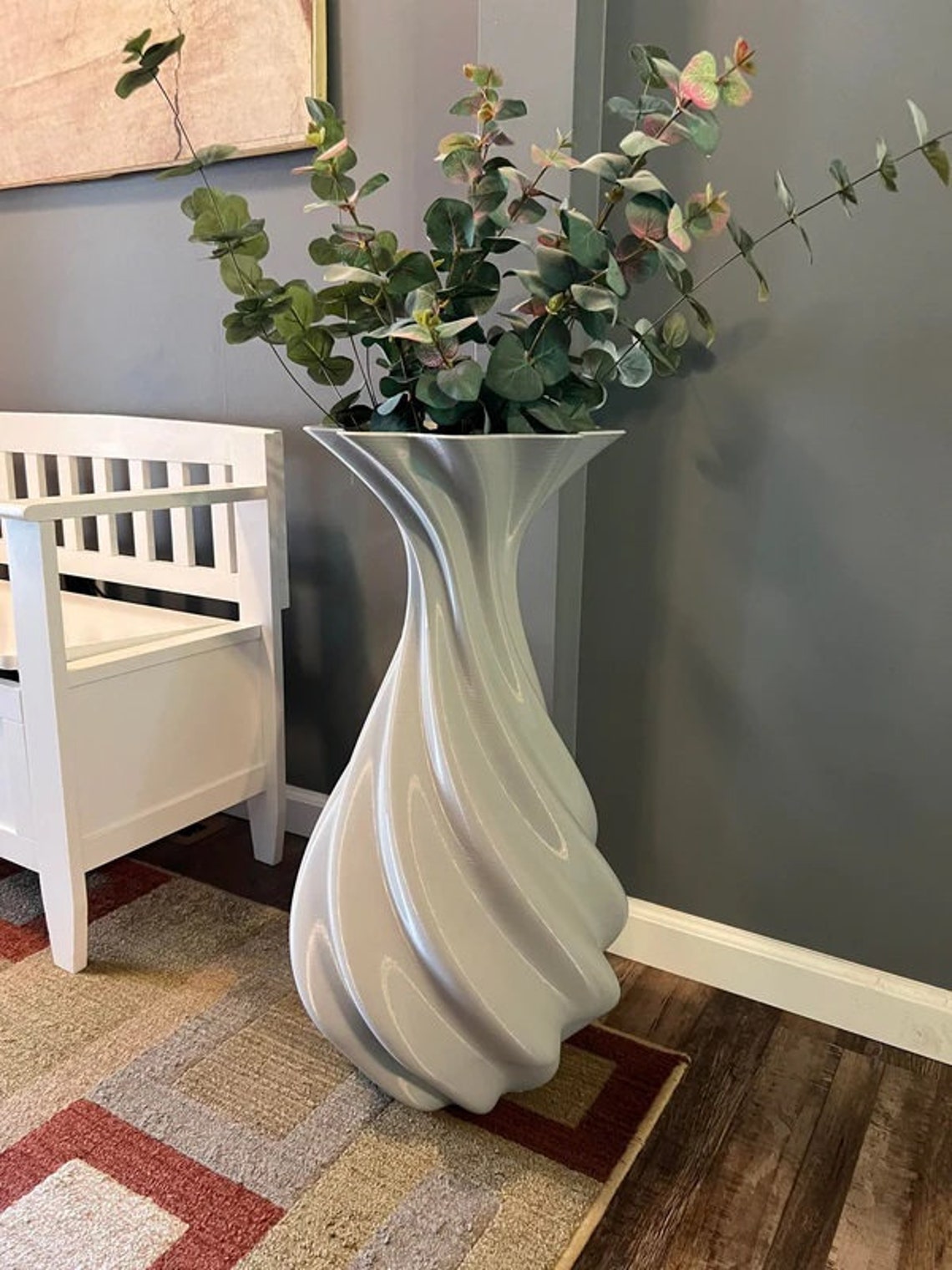 Tall Floor Vase Decorative Large Spiral Elegant 28 Inch Floor Vase - Etsy