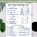 Team Building Get to Know Your Staff Questionnaire Printable, Get to ...