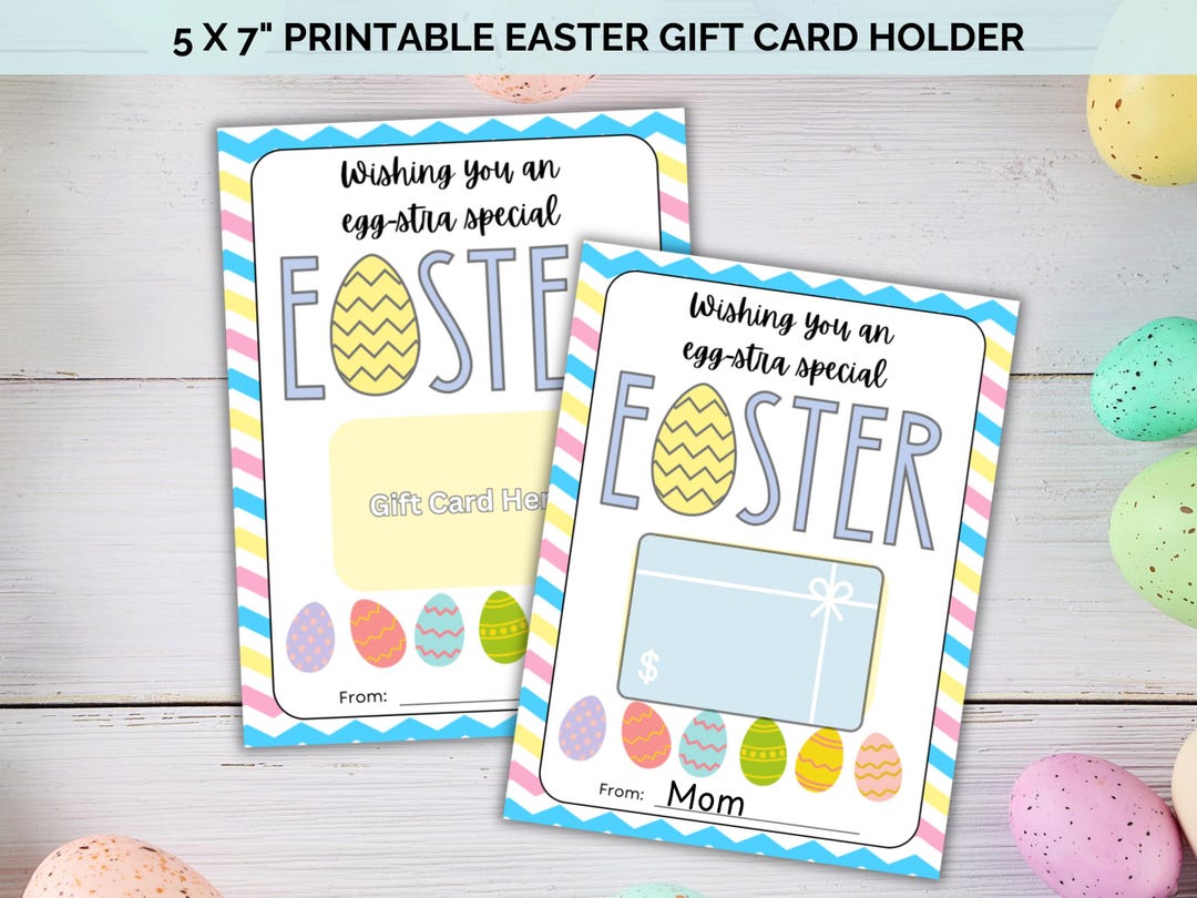 Easter Gift Card Holder Printable, Gift Card Holder Template, Basket ...