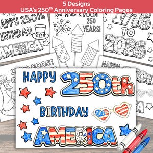 250th Anniversary Coloring Book - Etsy
