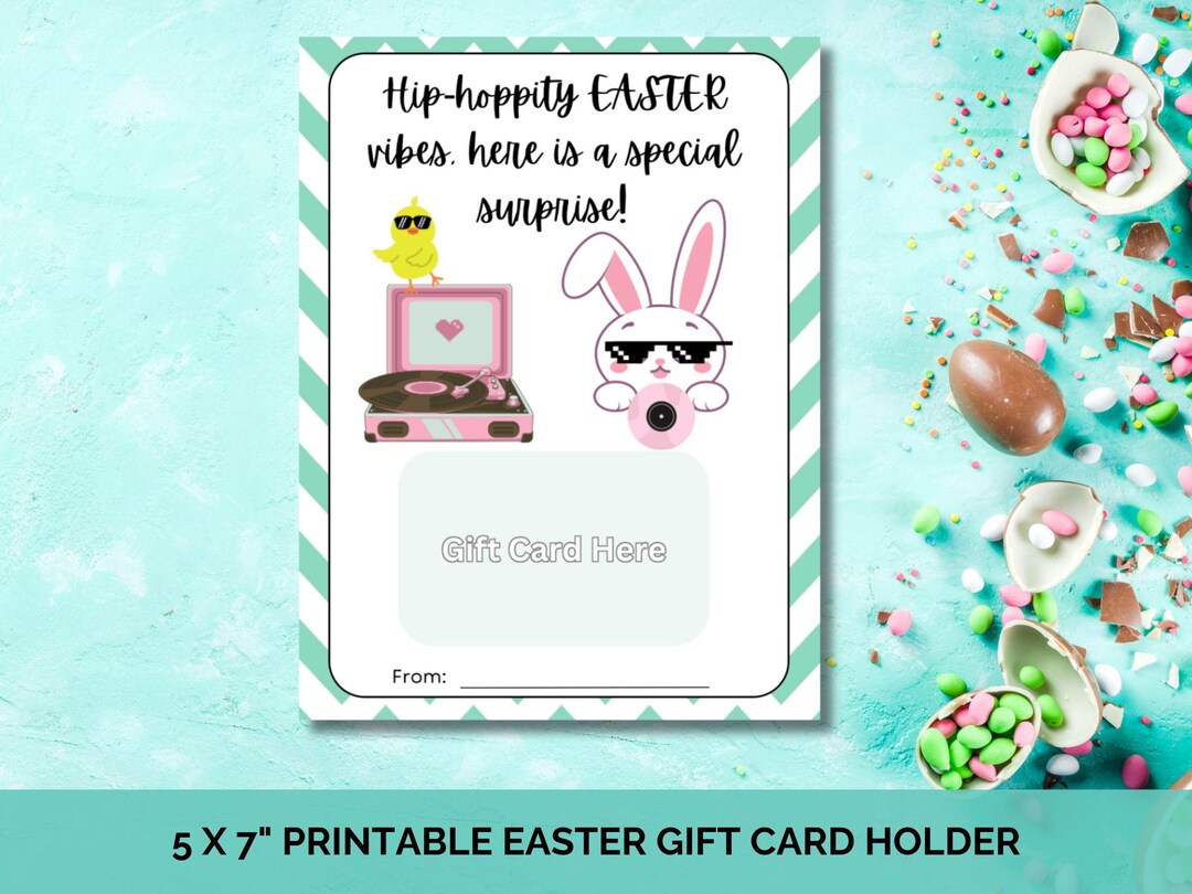 Easter Gift Card Holder Printable, Gift Card Holder Template, Teacher ...
