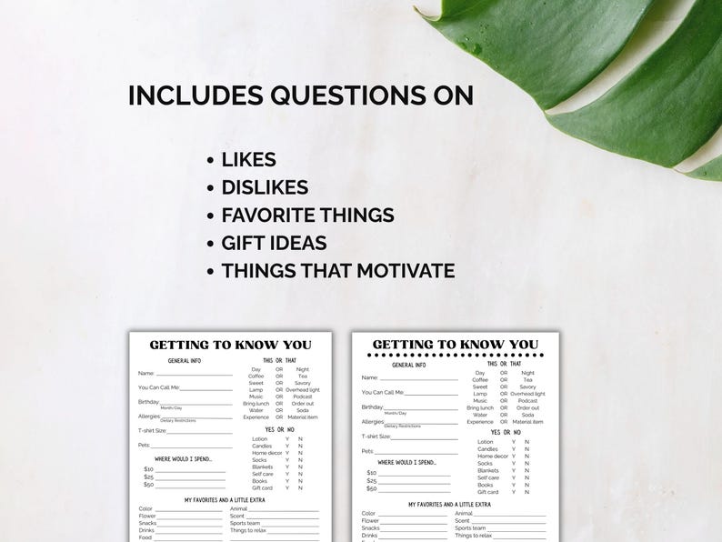 Getting to Know You, Employee Favorite Things, Team Building Get to ...