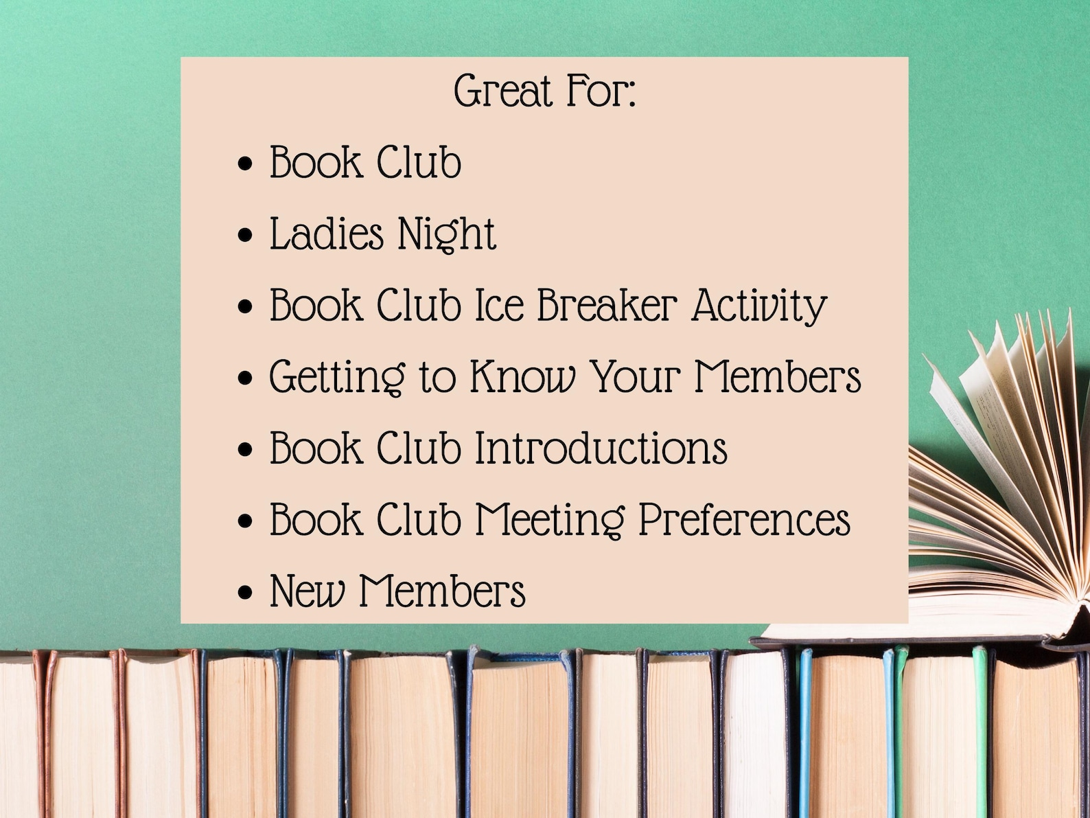 Book Club Questionnaire, Book Club Survey, Reading Group Survey, Book ...