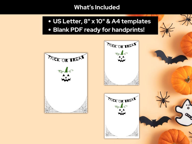 Jack O Lantern Halloween Handprint Craft, Hand Print Art, Fall ...