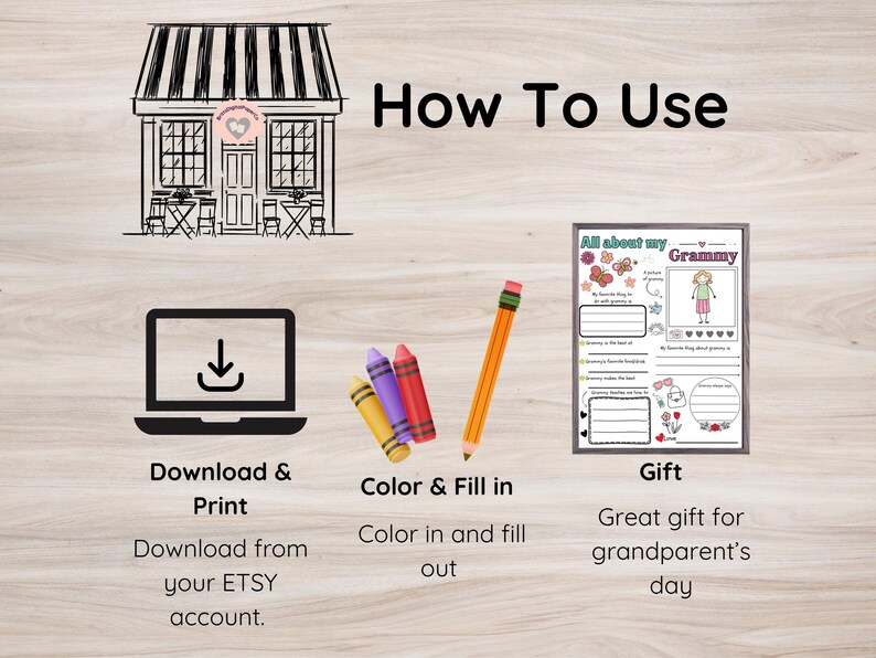 All About My Grammy Questionnaire Printable Coloring Activity, DIY ...