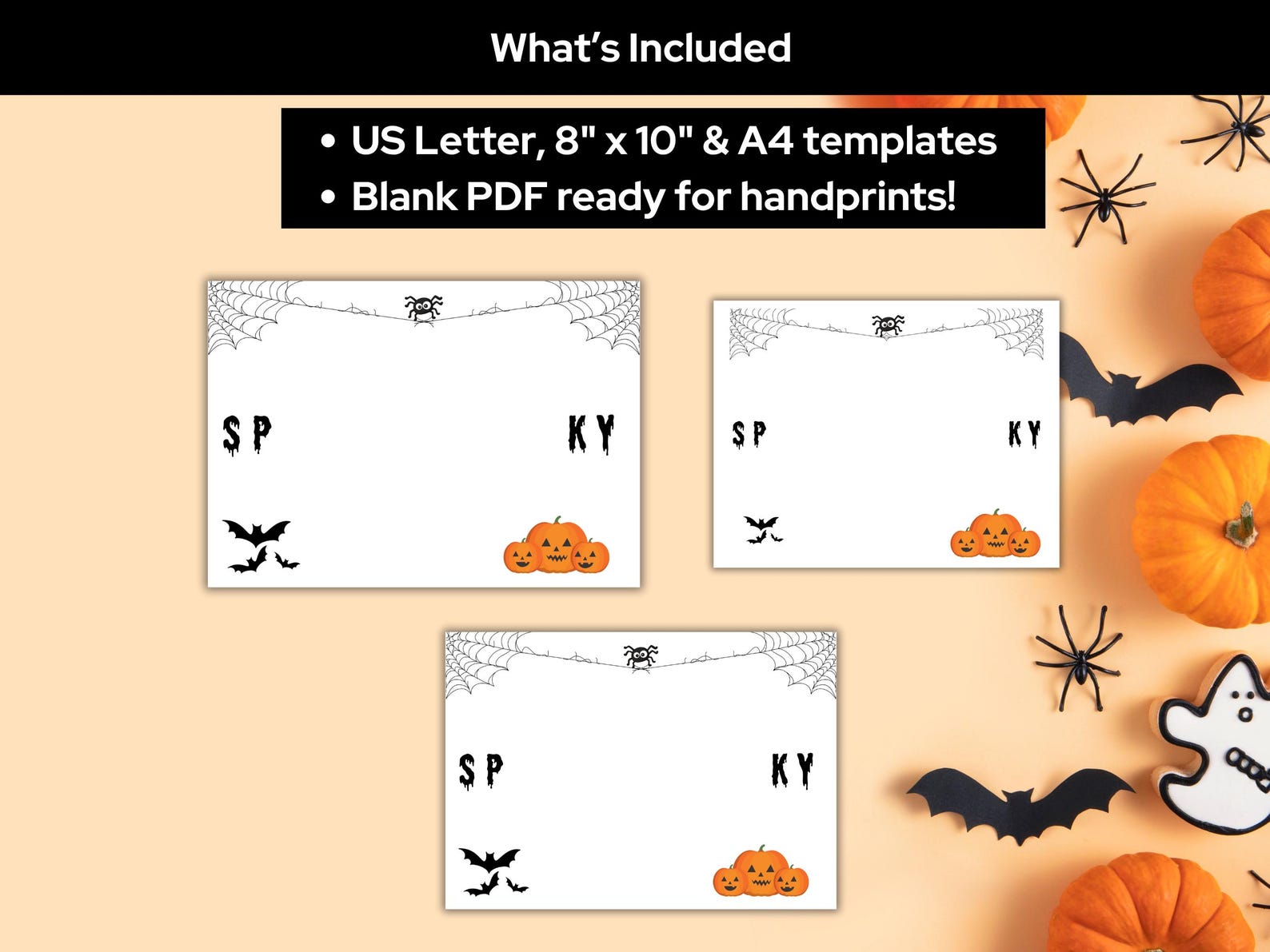 Halloween Handprint Craft, Spooky Hand Print Art, Fall Footprint Craft ...