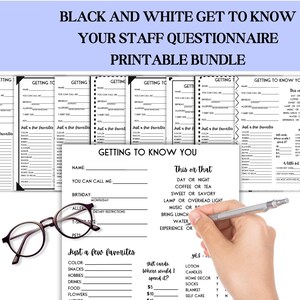Team Building Get to Know Your Staff Questionnaire Printable, All About ...